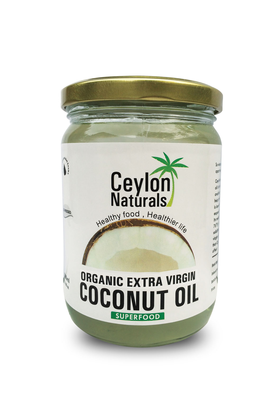 Organic Extra Virgin Cold Pressed Coconut Oil , Non-GMO, Unrefined ...